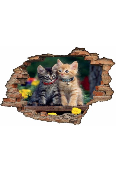Duvar Dekor Duvar Kırığı Sevimli Kediler 3 Boyutlu Sticker 076 Duvar Dekor Duvar Kırığı Sevimli Kediler 3 Boyutlu Sticker 076