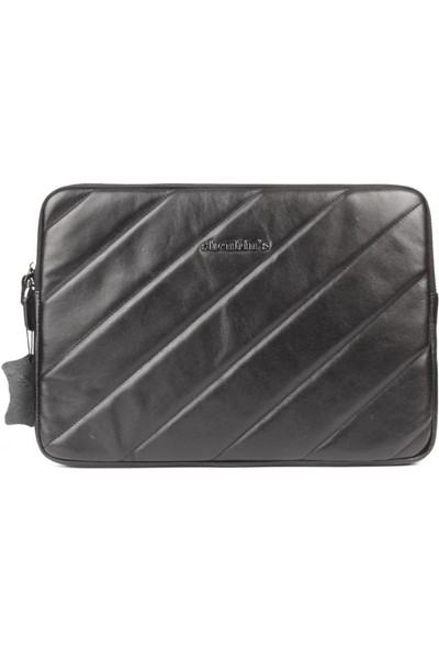 Groz Deri Siyah Nakış Notebook Tablet ve Evrak Çantası Groz Deri Siyah Nakış Notebook Tablet ve Evrak Çantası