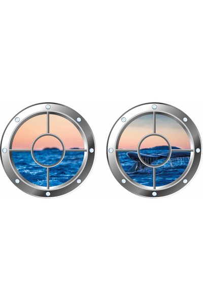 Duvar Dekor Gemi Penceresi Balina Kuyruğu ve Deniz 3 Boyutlu Sticker 177 Duvar Dekor Gemi Penceresi Balina Kuyruğu ve Deniz 3 Boyutlu Sticker 177