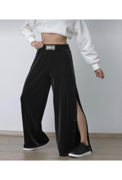 Physkos Kadın Siyah Çıtçıtlı Eşofman