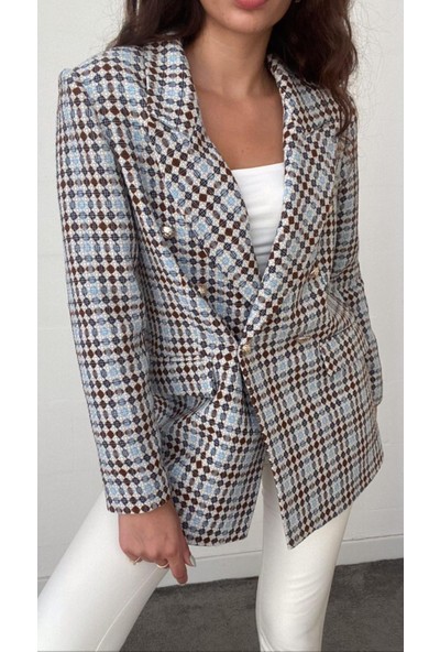 Physkos Gold Düğmeli Blazer Ceket