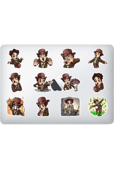 HD Sticker Charlie Chaplin Laptop Sticker Paket 2 HD Sticker Charlie Chaplin Laptop Sticker Paket 2