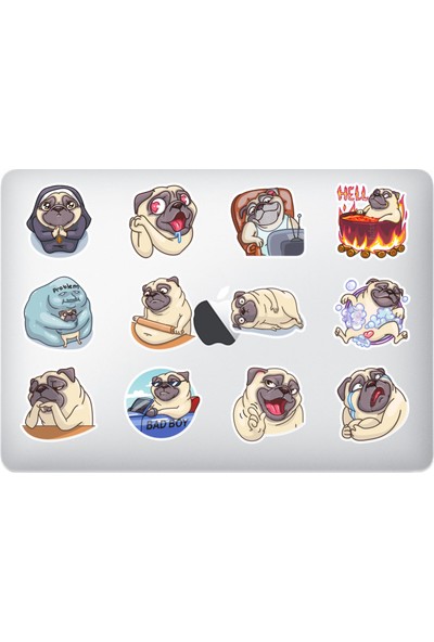 HD Sticker Köpek Pug Laptop Sticker Paket 2 HD Sticker Köpek Pug Laptop Sticker Paket 2