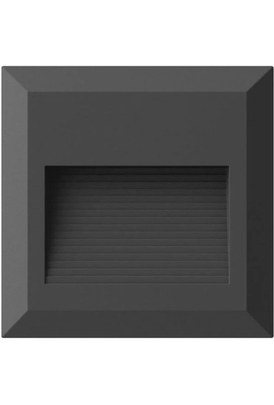 Ack AH07-04101 2W Siyah Kasa LED Duvar Apliği 3000K Günışığı Ack AH07-04101 2W Siyah Kasa LED Duvar Apliği 3000K Günışığı