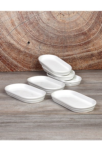 Evimiz Sepette 6'lı Oval Kahvaltılık Tabağı Evimiz Sepette 6'lı Oval Kahvaltılık Tabağı