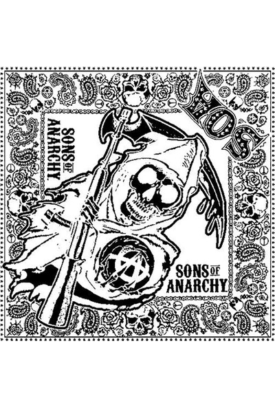 Metal Giyim Sons Of Anarchy Bandana - Beyaz Metal Giyim Sons Of Anarchy Bandana - Beyaz