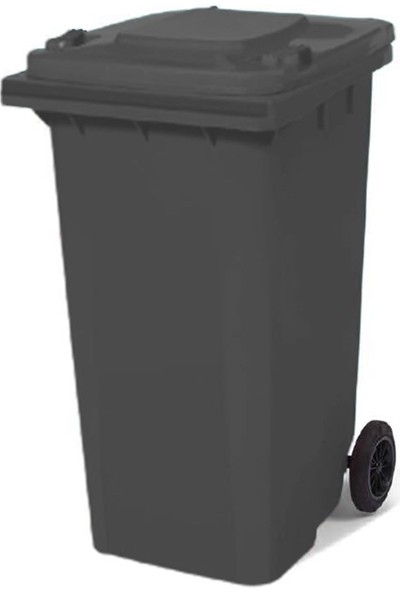 Nemkar Tekerlekli Plastik Çöp Konteyneri 120 Lt Antresit Gri