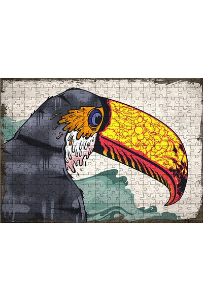 Tablomega Ahşap Mdf Puzzle Yapboz Boyalı Papağan 255 Parça 35*50 cm