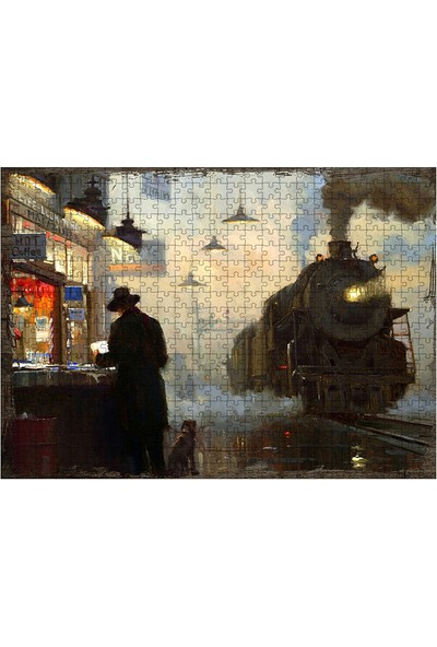 Tablomega Ahşap Mdf Puzzle Yapboz Buharlı Kara Tren 500 Parça 50*70 cm Tablomega Ahşap Mdf Puzzle Yapboz Buharlı Kara Tren 500 Parça 50*70 cm