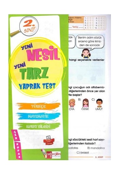 Artı Eğitim Yayınları 2. Sınıf Yeni Nesil Yeni Tarz Yaprak Test Artı Eğitim Yayınları 2. Sınıf Yeni Nesil Yeni Tarz Yaprak Test