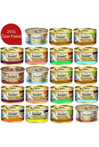 Gourmet Gold Yaş Kedi Maması 85 Gram x 24'li