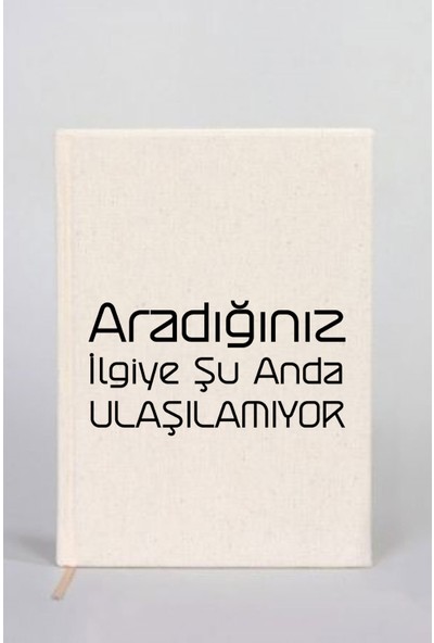 Tişört Kadıköy Kanvas Kapaklı Çizgisiz Not Defteri