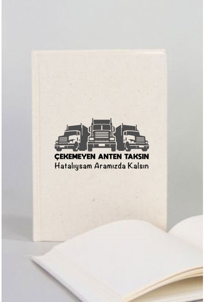 Tişört Kadıköy Kanvas Kapaklı Çizgisiz Not Defteri