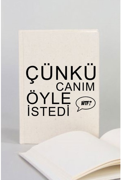 Tişört Kadıköy Kanvas Kapaklı Çizgisiz Not Defteri