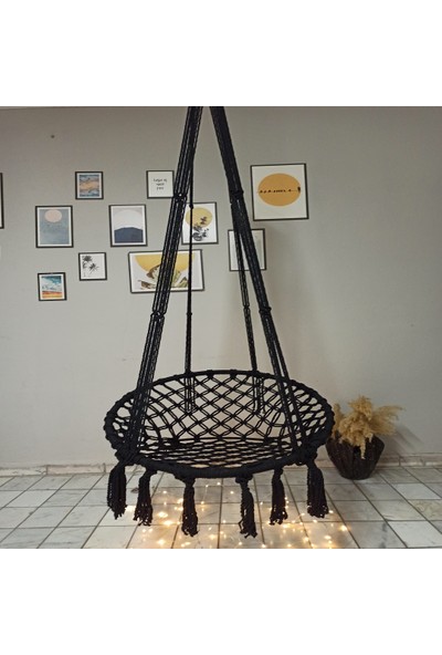 Treasure Duru Makrome Siyah Salıncak Treasure Duru Makrome Siyah Salıncak