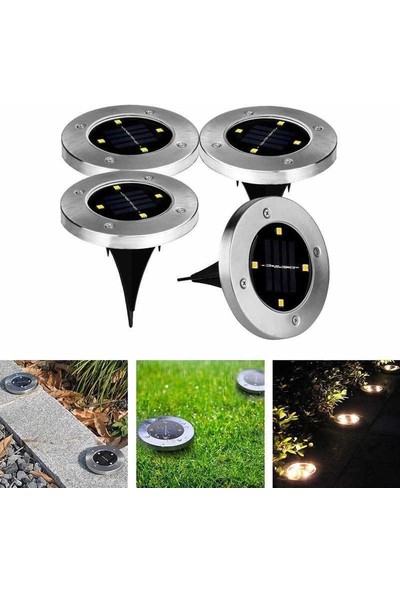Bernam Disk Light Güneş Enerjili Solar Bahçe ve Paslanmaz Yol Aydınlatması (4 Adet) Bernam Disk Light Güneş Enerjili Solar Bahçe ve Paslanmaz Yol Aydınlatması (4 Adet)