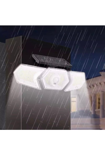 Bernam Solar Güneş Enerjili Geniş Açılı Çift Kanatlı 254 Ledli 3 Modlu Bahçe Lambası
