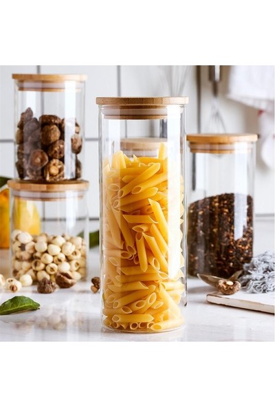 Karçiçeği Home 6 Lı Set Jumbo Boy Borosilikat Cam Kavanoz Vakumlu Bambu Kapak Saklama Kabı Karçiçeği Home 6 Lı Set Jumbo Boy Borosilikat Cam Kavanoz Vakumlu Bambu Kapak Saklama Kabı