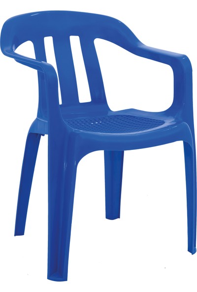 Romanoset Plastik Romanoset Derya Kollu Plastik Sandalye Mavi 4 Lü Set