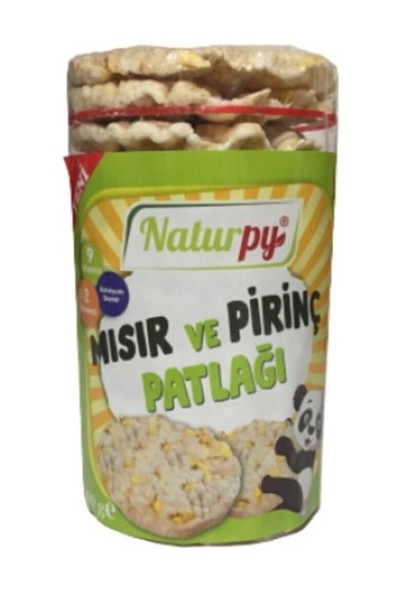 Naturpy Glutensiz Yuvarlak Mısır ve Pirinç Patlağı 100GR Naturpy Glutensiz Yuvarlak Mısır ve Pirinç Patlağı 100GR