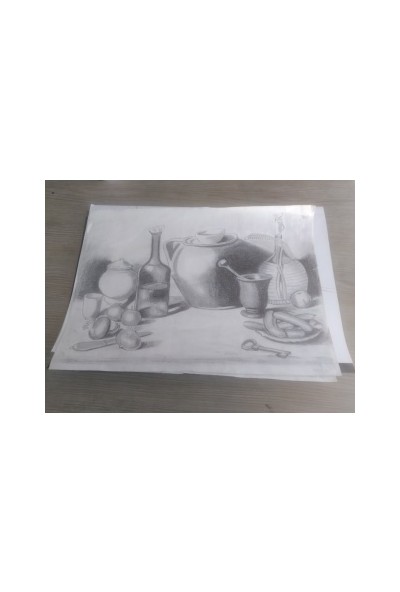 Natürmord Karakalem Çalışması