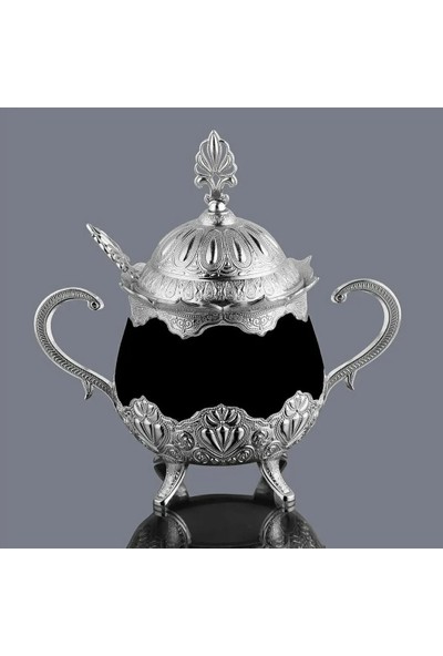 Midyat Siro Lüks Zamak Içi Porselen Şekerlik & Lokumluk & Ikramlık