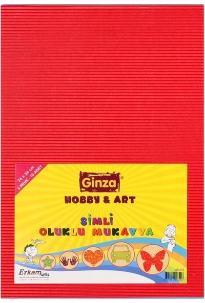 Ginza 24X34 Simli Oluklu Mukavva 10'lu GN-273 Ginza 24X34 Simli Oluklu Mukavva 10'lu GN-273