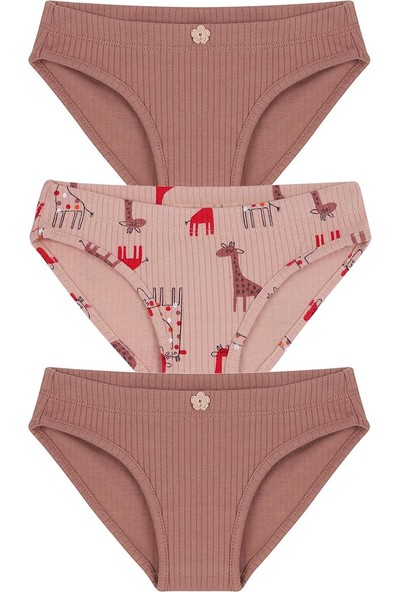 Antebies Zürafa Desen / Gülkurusu Külot Üçlü Paket