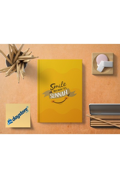 Day Store Smile Because It's Sunnah Karton Kapak Defter Day Store Smile Because It's Sunnah Karton Kapak Defter