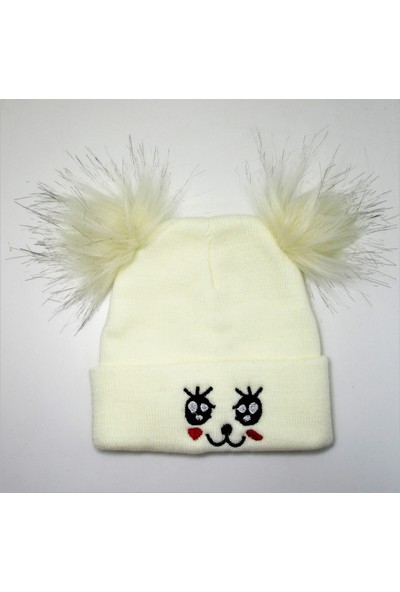 Salar Ticaret Salarticaret Kız Çocuk Bere 1-5 Yaş Arası Beyaz