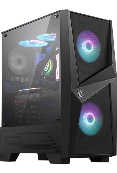 MSI Mag Forge 100R Temperli Cam 2x A-Rgb Fan 1X120 mm 650W 80+ Bronze Psu ATX Bilgisayar Kasası MSI Mag Forge 100R Temperli Cam 2x A-Rgb Fan 1X120 mm 650W 80+ Bronze Psu ATX Bilgisayar Kasası