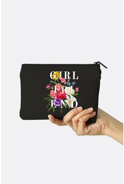 Clutch Girl Friend Kanvas Makyaj Çantası Clutch Girl Friend Kanvas Makyaj Çantası