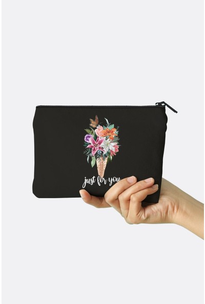 Clutch Just For You Kanvas Makyaj Çantası Clutch Just For You Kanvas Makyaj Çantası