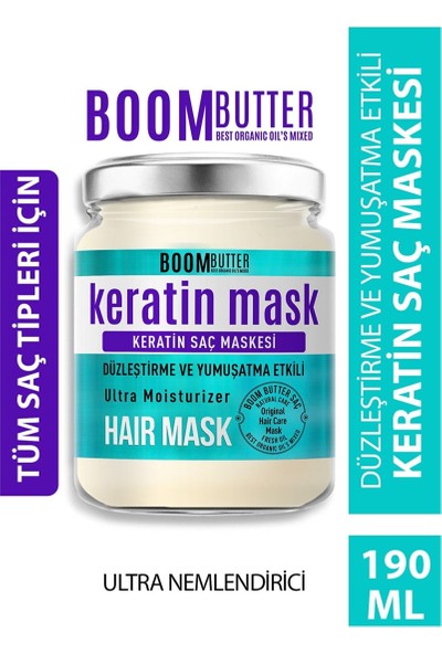 BOOM BUTTER Güçlendirici Onarıcı Keratin Saç Maskesi 190 ML BOOM BUTTER Güçlendirici Onarıcı Keratin Saç Maskesi 190 ML