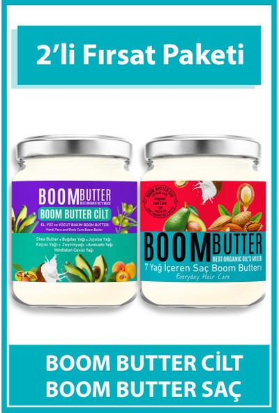 BOOM BUTTER Saç ve Cilt Bakım Paketi BOOM BUTTER Saç ve Cilt Bakım Paketi