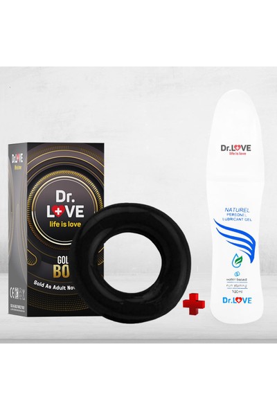 Drlove Silikon Penis Halkası Yüzüğü Siyah + Drlove Kayganlaştırıcı