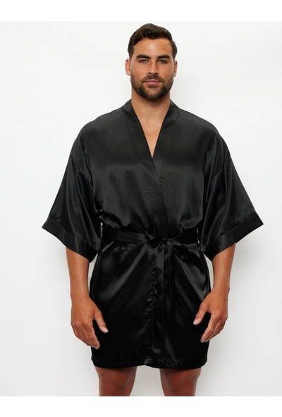 Asimod Erkek Saten Kısa Sabahlık Asimod Erkek Saten Kısa Sabahlık