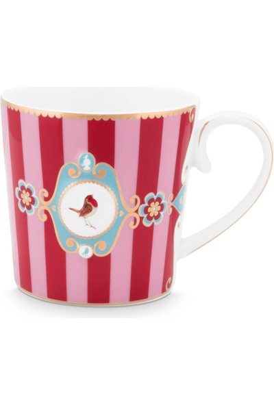 Pip Studio Love Birds Büyük Mug, Kırmızı / Pembe 250 ml Pip Studio Love Birds Büyük Mug, Kırmızı / Pembe 250 ml
