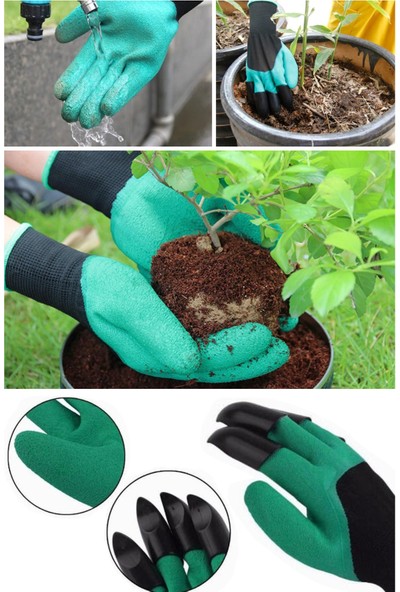 3 Adet Çiçek Ağaç Fide Ekim ve Bakım Için Bahçe Bahçivan Eldiveni