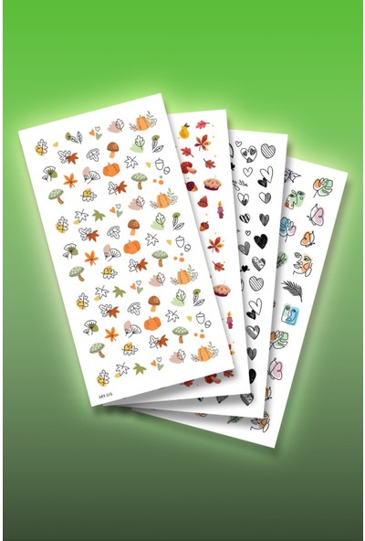 Artikel 4'Lü Tırnak Dövmesi Seti, Tırnak Sticker Seti, Nail Art, Tattoo Artikel 4'Lü Tırnak Dövmesi Seti, Tırnak Sticker Seti, Nail Art, Tattoo