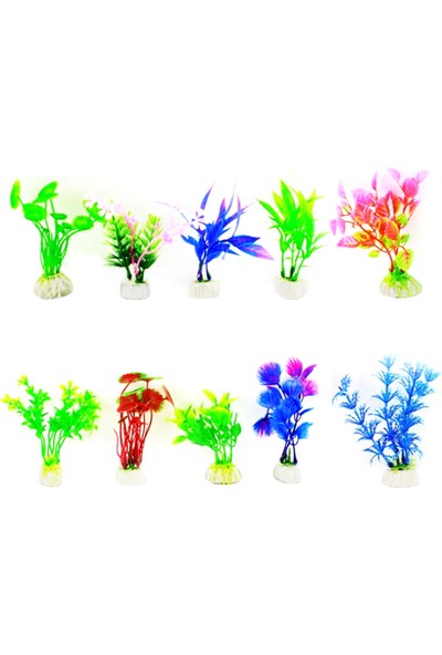 Top Pet Yapay Akvaryum Bitkileri Balık Tankı Süslemeleri Plastik