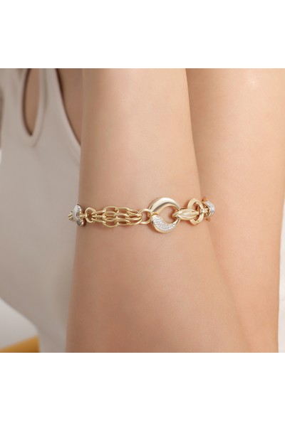 Silverist Taşlı&kalp Hallow Gümüş Bileklik