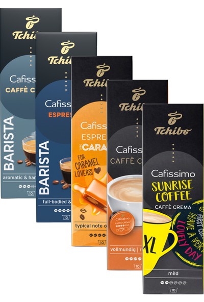 Tchibo Cafissimo Avantajlı Deneme Paketi 5 x 10 Adet Tchibo Cafissimo Avantajlı Deneme Paketi 5 x 10 Adet