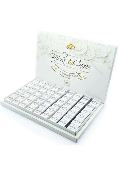 Nin Chocolate Isme Özel Söz Nişan Çikolatası 162 Adet Napoliten Altın Nin Chocolate Isme Özel Söz Nişan Çikolatası 162 Adet Napoliten Altın