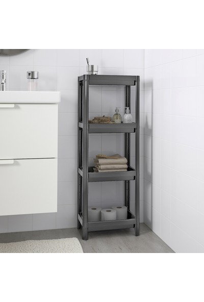 Dnztrend Vesken 4 Katlı Banyo Raf Ünitesi Gri Banyo Düzenleyici Şampuan Havluluk Deterjan Dolap Dnztrend Vesken 4 Katlı Banyo Raf Ünitesi Gri Banyo Düzenleyici Şampuan Havluluk Deterjan Dolap