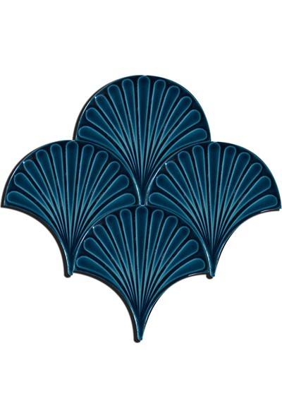 Kütahya Çini Yapı Tasarım SS02-05 Istiridye Mavi Karo 1 Adet Kütahya Çini Yapı Tasarım SS02-05 Istiridye Mavi Karo 1 Adet
