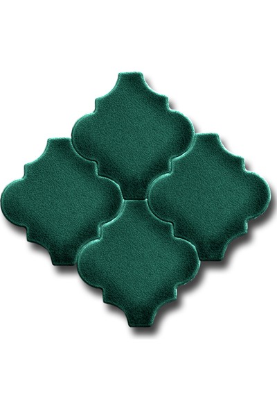 Kütahya Çini Yapı Tasarım SS03-07 Ottoman Düz Yeşil Karo 1 Adet