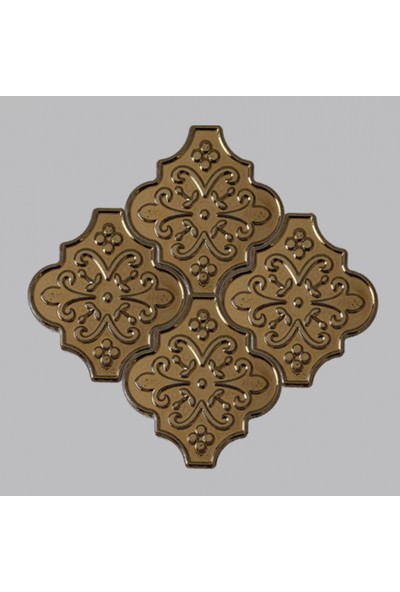 Kütahya Çini Yapı Tasarım SS03-21 Ottoman Çiçekli Gold Karo 1 Adet Kütahya Çini Yapı Tasarım SS03-21 Ottoman Çiçekli Gold Karo 1 Adet