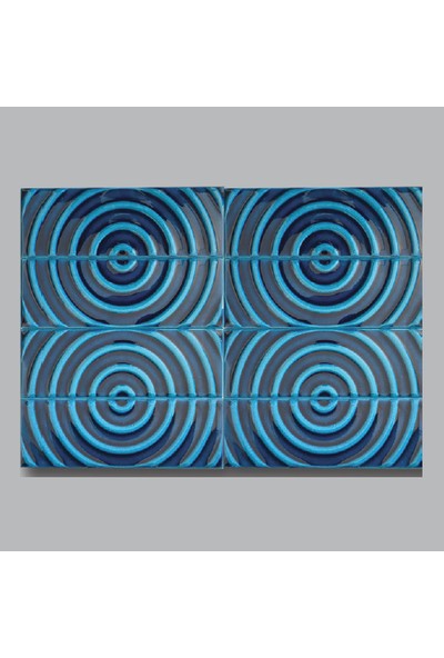 Kütahya Çini Yapı Tasarım SS08-04 Samanyolu Mavi Karo 1 Adet