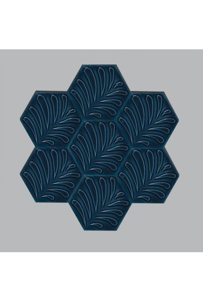 Kütahya Çini Yapı Tasarım SS09-28 Altıgen Seri Mavi Yaprak 1 Adet Kütahya Çini Yapı Tasarım SS09-28 Altıgen Seri Mavi Yaprak 1 Adet